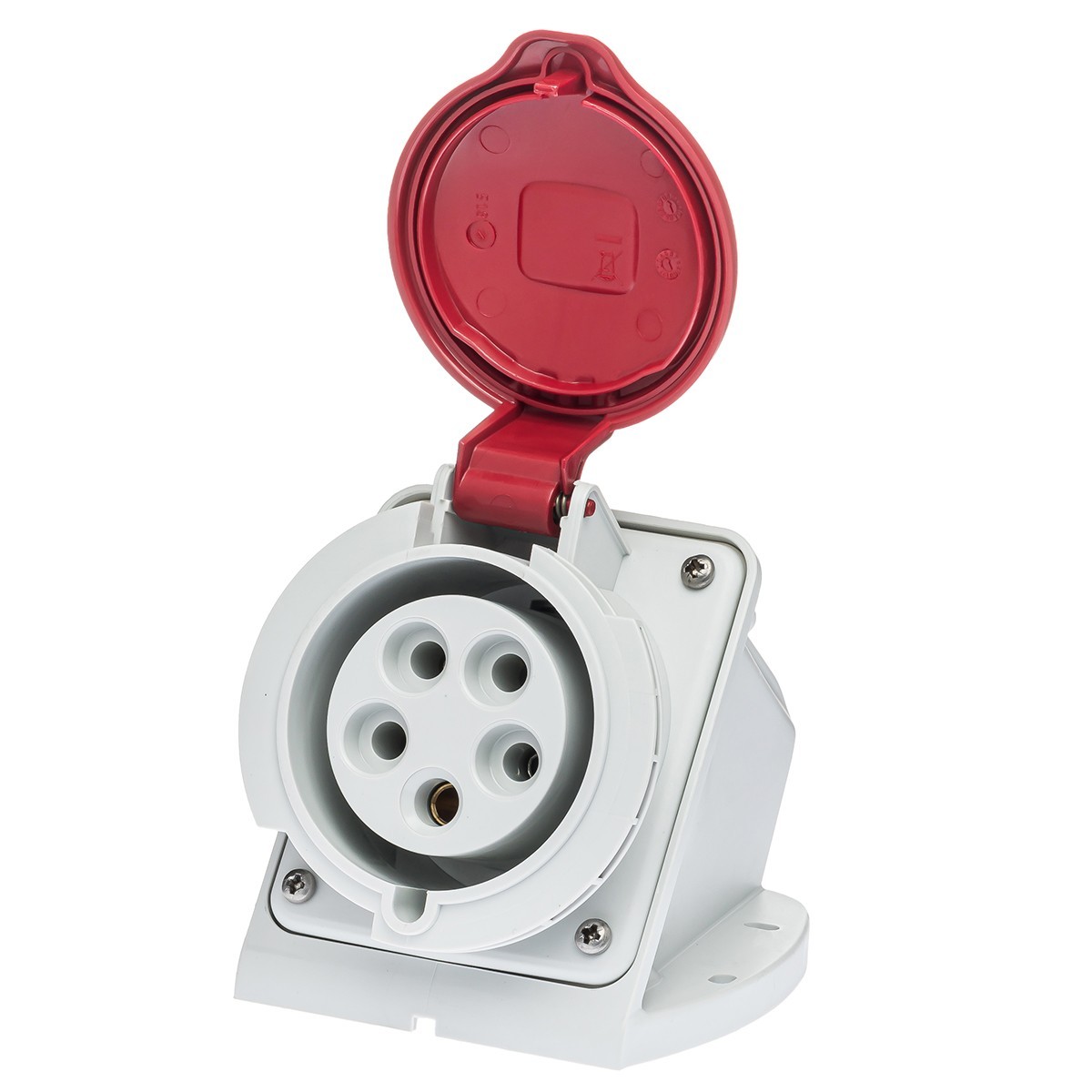 Розетка настінна силова IDE 32A 415В 3P+N+T IP44 Червоний (3326 ...